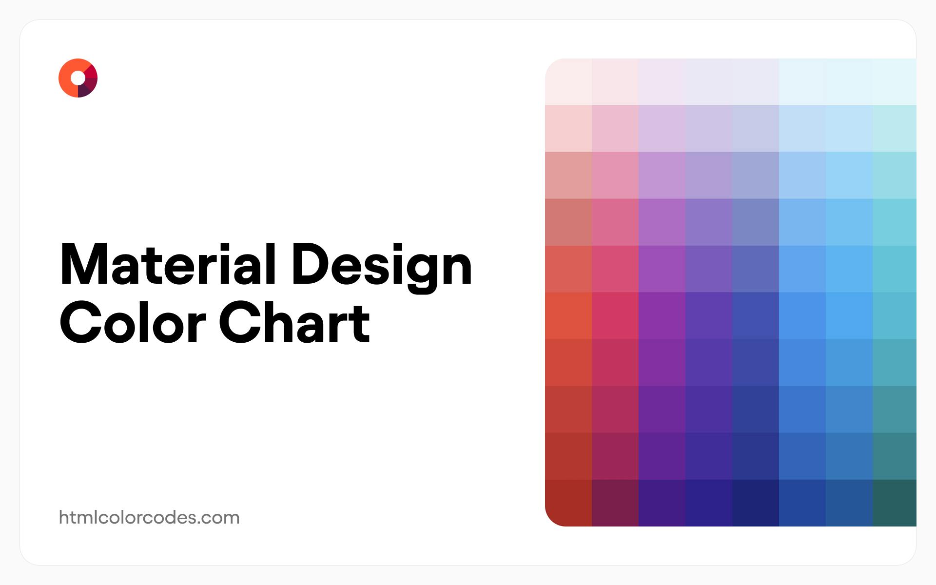 Material Design Color Chart – HTML Color Codes