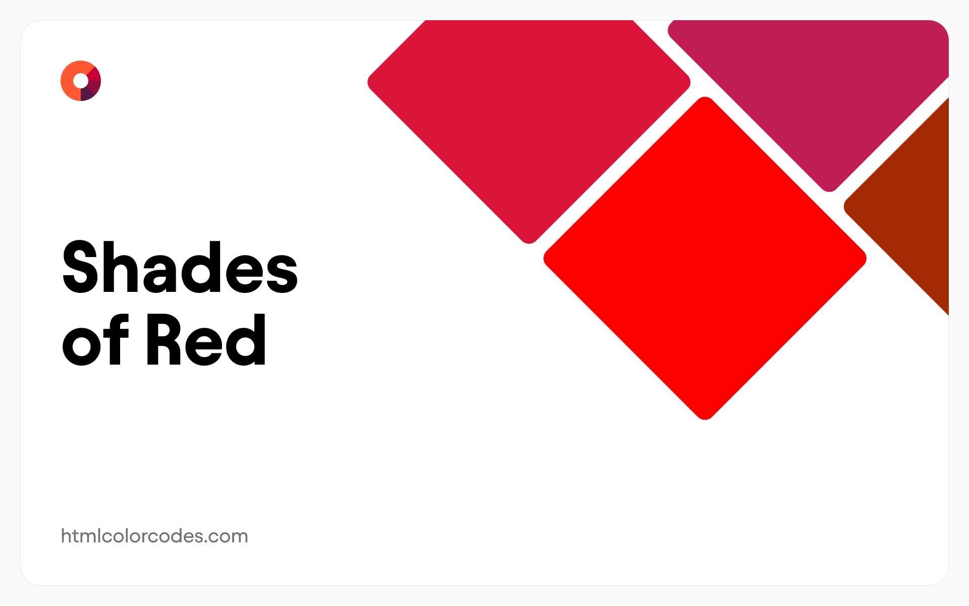 Shades of Red – HTML Color Codes