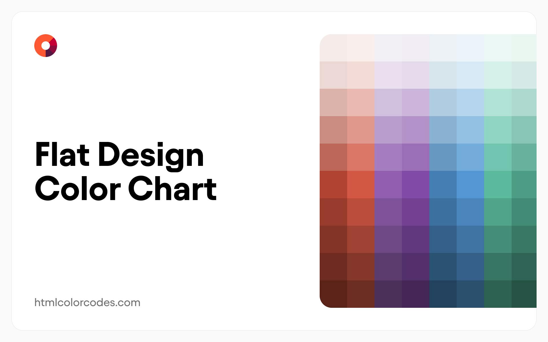 Flat Design Color Chart – HTML Color Codes