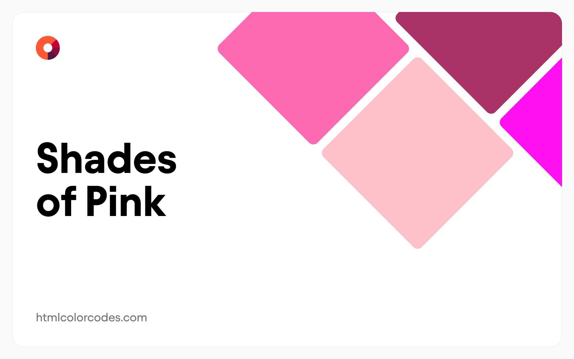 Shades of Pink – HTML Color Codes